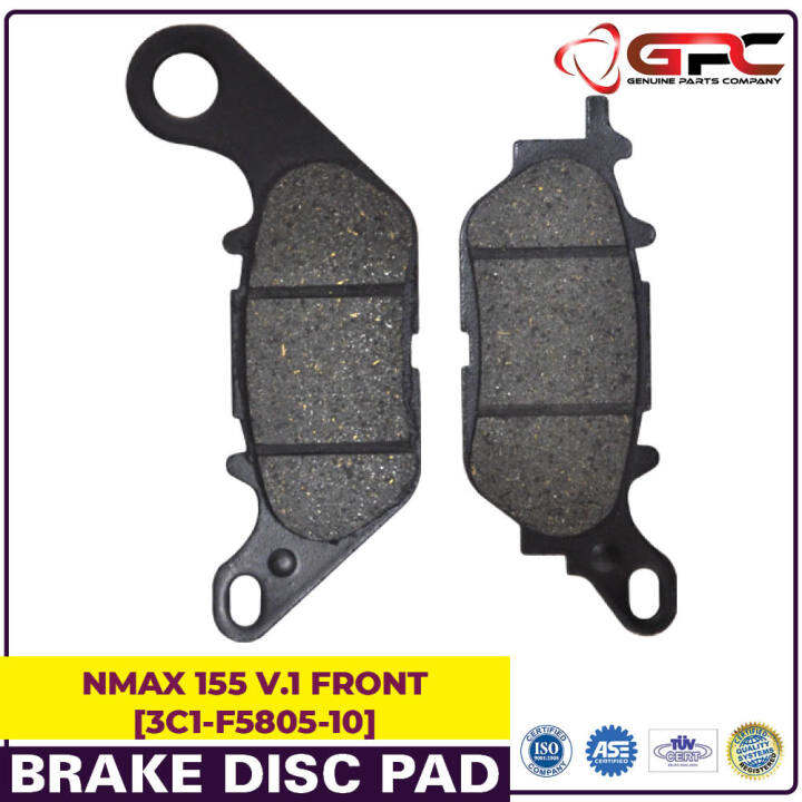 GPC Yamaha NMAX 155 V.1 Front Brake Disc Pad Set [3C1-F5805-10] | Lazada PH