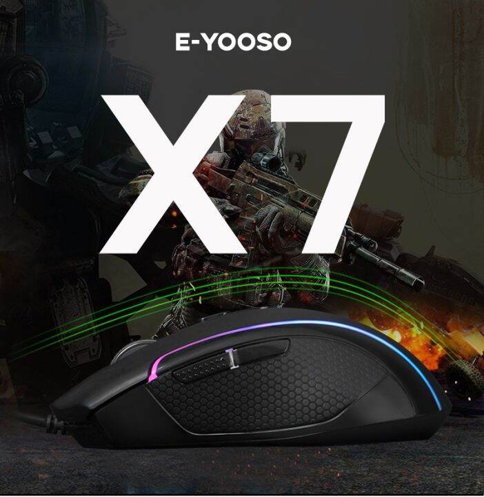 E-Element X7 Wired RGB Backlit Computer Gaming Mouse | Lazada PH