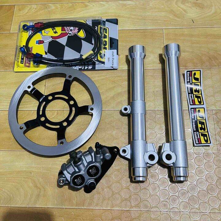 Silver plain yellow JRP Lighten Frontshock Outer Tube with Formula 8.1 ...