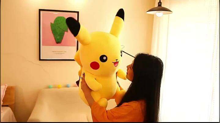 Classic Pikachu Pillow Plush Toy Cute Children's Ragdoll Pikachu Doll ...