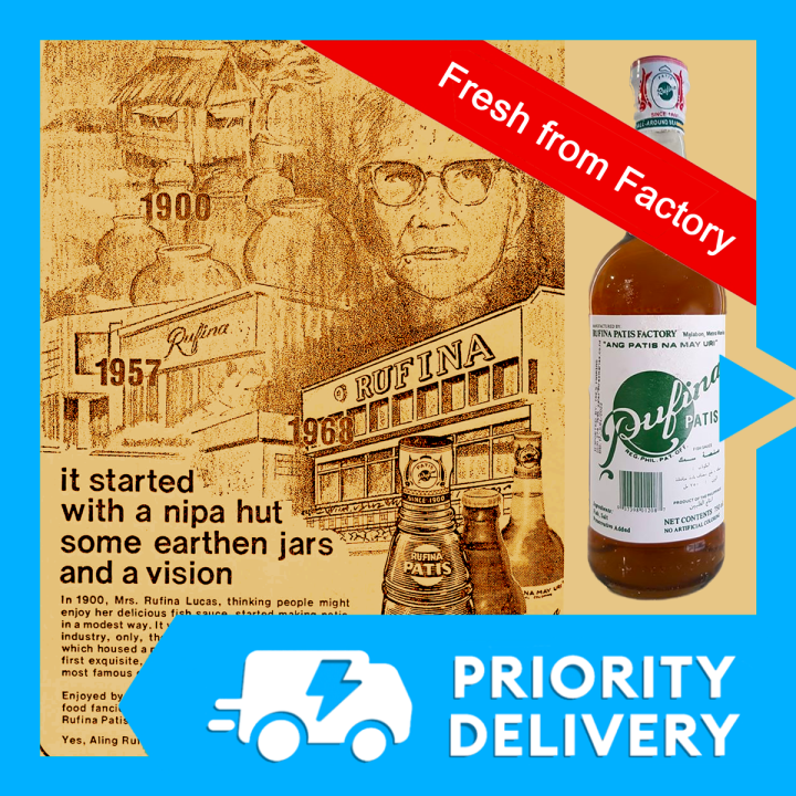 750ml Original RUFINA PATIS FISH SAUCE - OLDEST PATIS OF PHILIPPINES ...