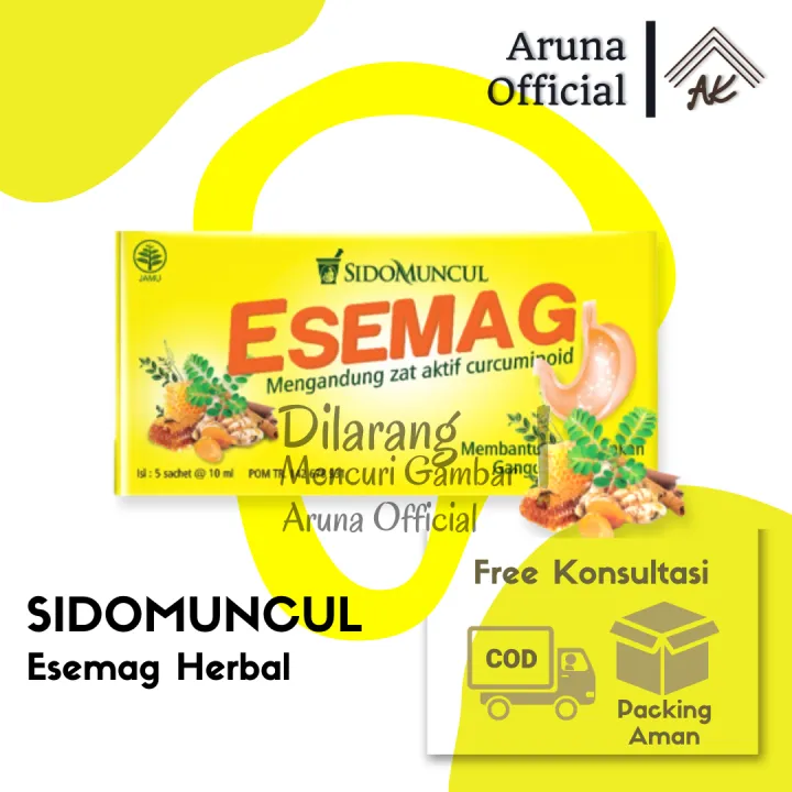 Esemag Obat Lambung Herbal Sidomuncul Box 5 Sachet | Lazada Indonesia