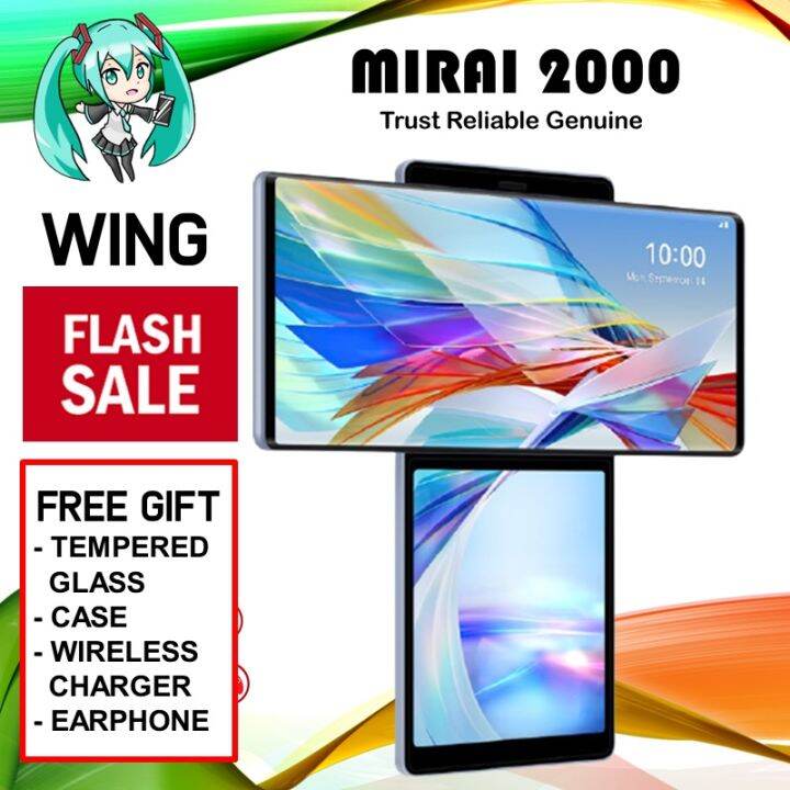 LG WING 5G 8GB RAM 128GB 256GB ROM Snapdragon 765G chipset Li-Po 4000 mAh Rotating Smartphone ...