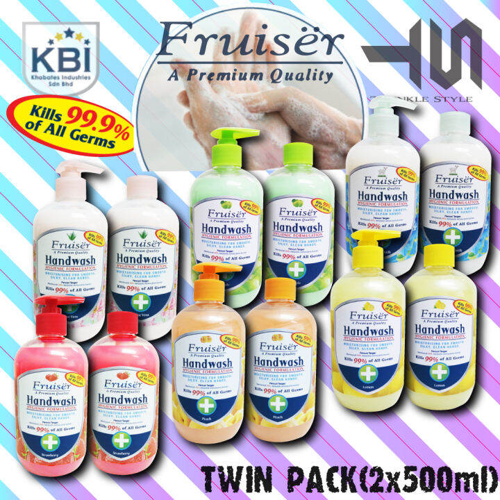 Fruiser Antibacterial Hand Wash TWIN PACK ( 2x500ML ) / Sabun Anti ...