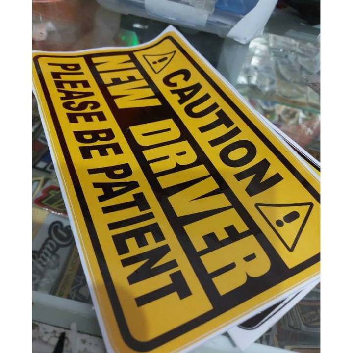 CAUTION NEW DRIVER STICKER | Lazada PH