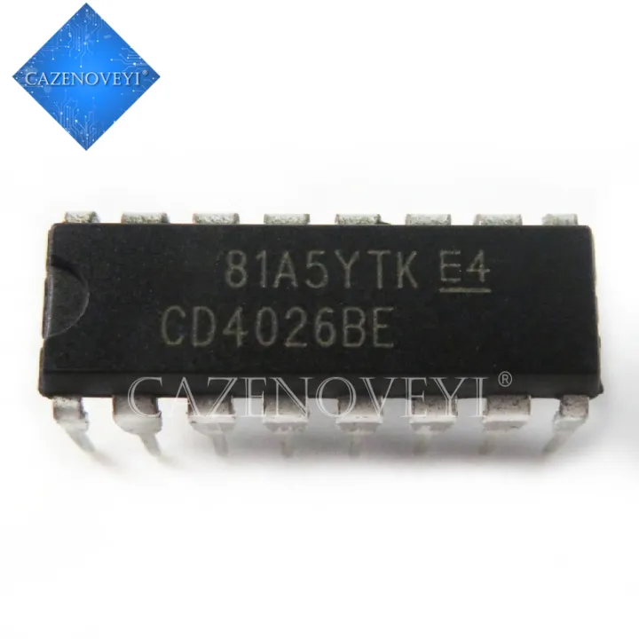 10pcs/lot CD4026 CD4026BE 4026 IC CMOS Counters Decade/Divider DIP-16 In Stock | Lazada.co.th