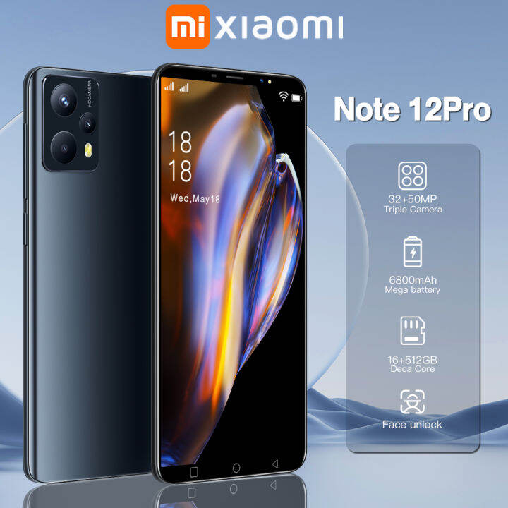 โทรศัพท์ Note12Pro เครื่องใหม่ 6.7 นิ้วโทรศัพท์มือถือของแท้รองรับ 2 ซิมสมาร์ทโฟน 4G/5G โทรศัพท์ ...