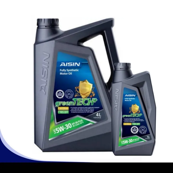 AISIN Fully Synthetic 5W-30 Green TECH+ API SN PLUS 4+1 ลิตร ไอซิน ...