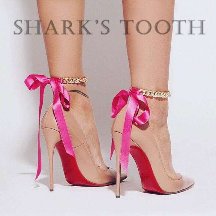 Sharks tooth bow anklet Sexy Beach Ribbon Anklet JLSX189 | Lazada.co.th