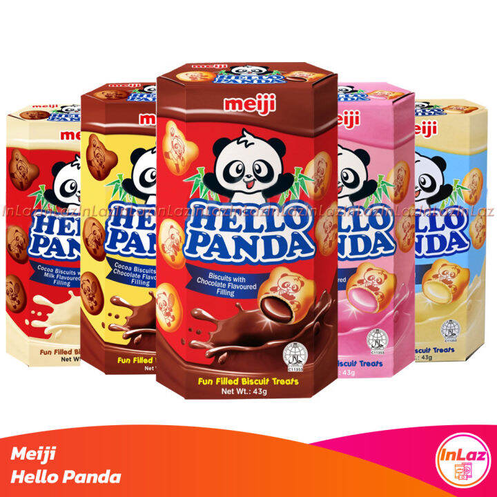 Meiji Hello Panda 43g Biscuit Chocolate Milk Strawberry Matcha | Lazada