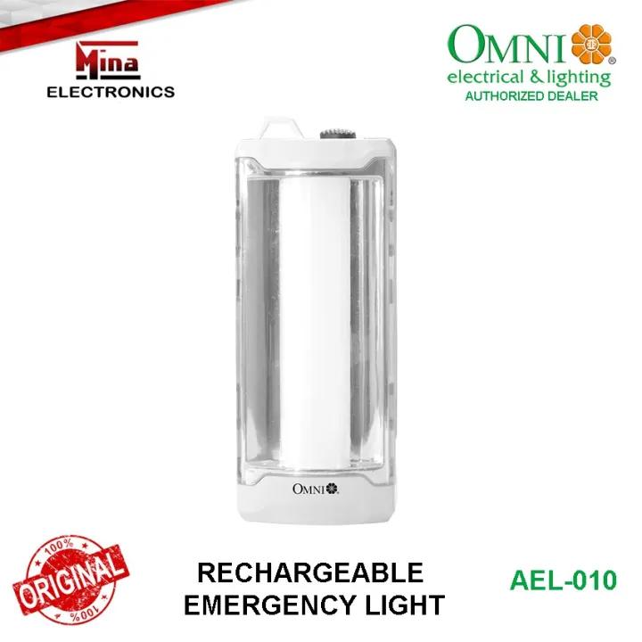 OMNI AEL-010 Rechargeable Emergency Light Flashlight AEL010 | Lazada PH