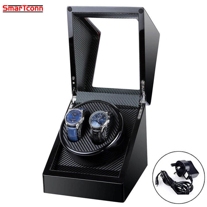 Double Watch Winder, Luxury Mechanical Watch Storage Case Wood Shell ...