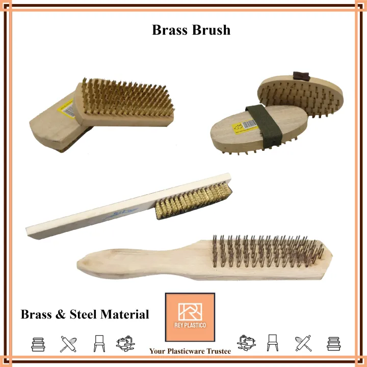 Hard Brass Wired Brush / Berus Dawai Tembaga/Berus Bulat Lantai Besi ...