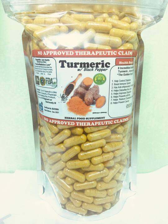 Pure Turmeric w/ Pepper (500cap x 500mg) | Lazada PH