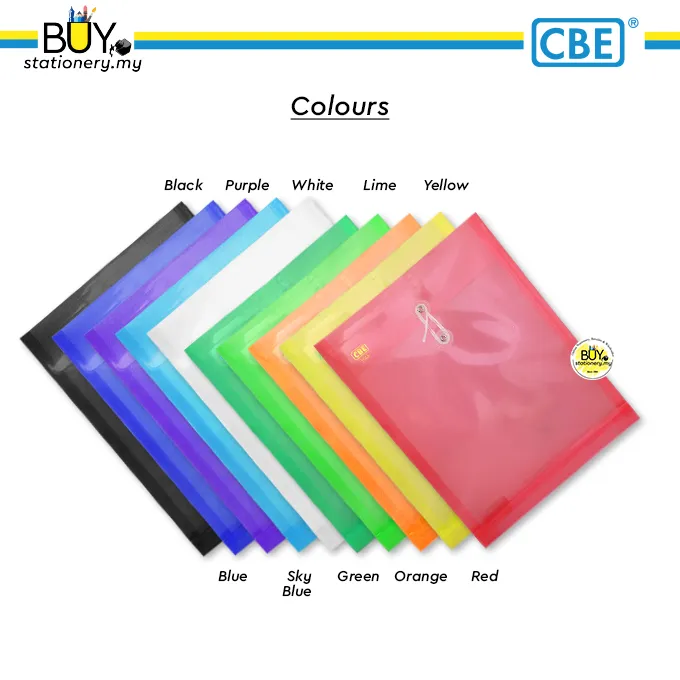 CBE A4 / F4 PVC String File Paper Document Holder (104A/104F) - (1s/PCS ...