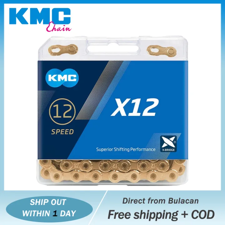 KMC 12 Speed Chain Gold X12 with Original Box & Magic Button 12V MTB ...