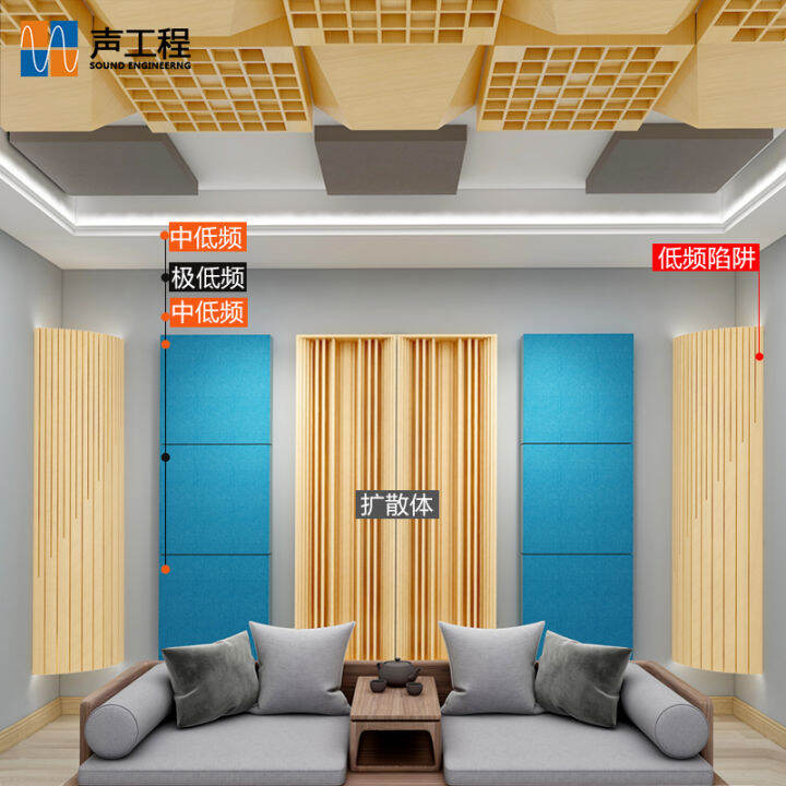 Low frequency trap attenuation standing wave acoustic diffuser sound ...