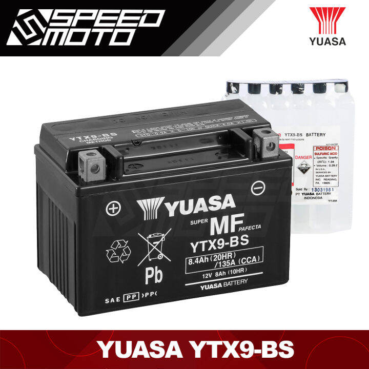 ORIGINAL YUASA BATTERY YTX9-BS ( MF9-B ) MOTORCYCLE BATTERY NO MAINTENANCE | Lazada PH