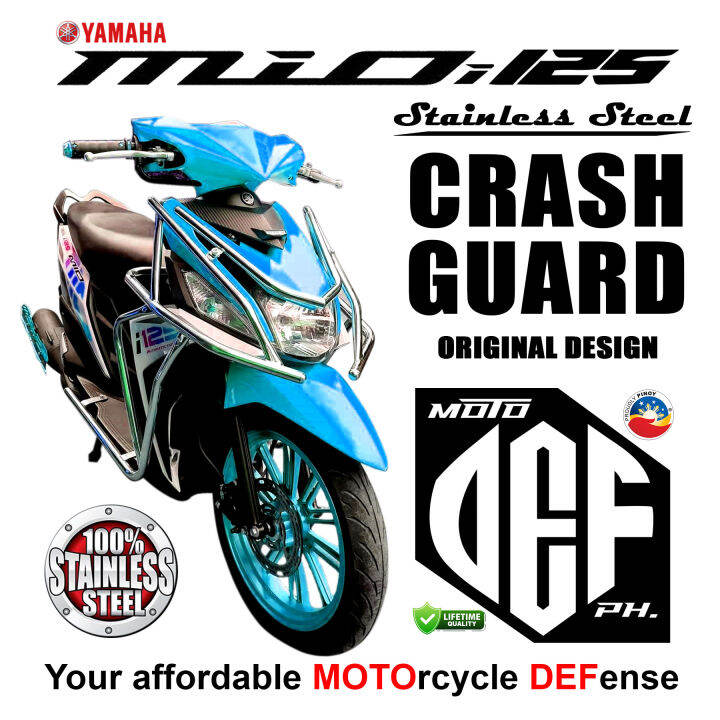 YAMAHA MIO i 125 MIO i 125s M3 CRASH GUARD STAINLESS STEEL MOTORCYCLE ...