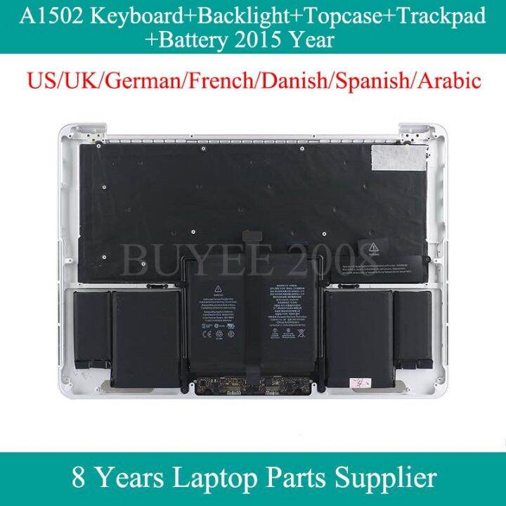 A1502 Topcase สำหรับ Macbook Pro ฝรั่งเศสเยอรมัน Danish Arabic US UK ...