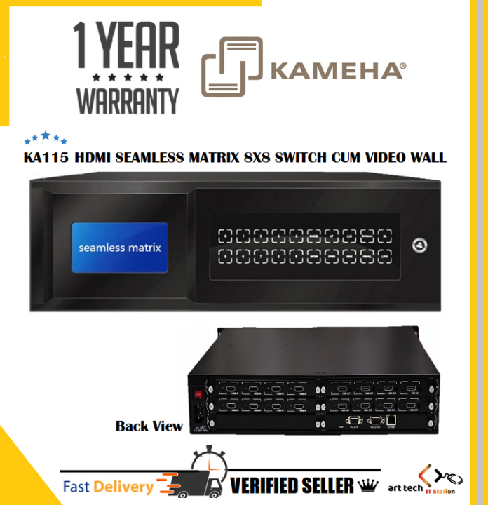 KAMEHA KA115 HDMI SEAMLESS MATRIX 8X8 SWITCH CUM VIDEO WALL | Lazada