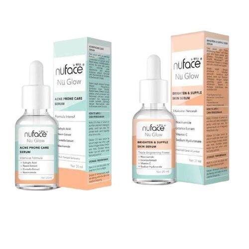 Nuface Nu Glow Face Serum - Brighten & Supple - Acne Prone Care - 20ml ...