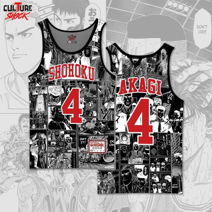 Culture Shock Slam Dunk Shohoku Black Tank Tops Sando Shirt | Lazada PH