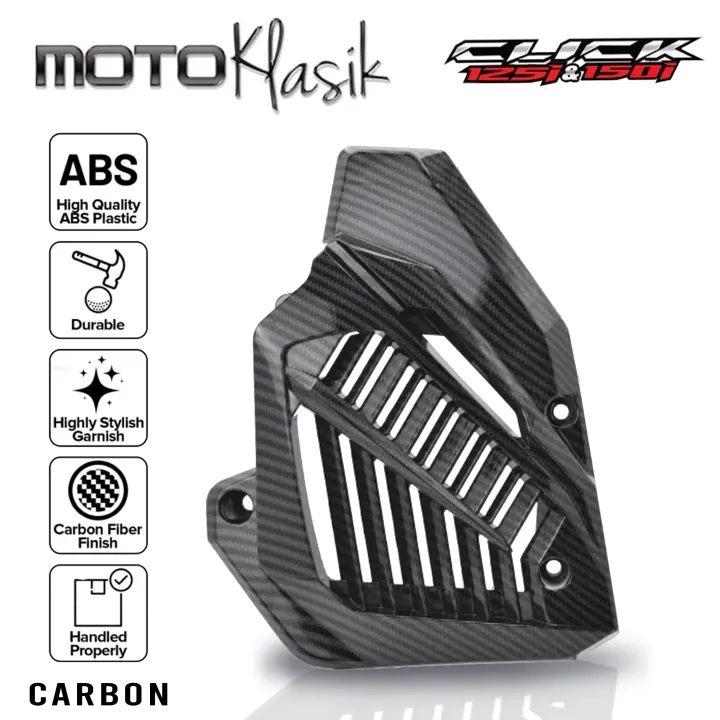 MOKOTO HONDA CLICK 125i/150i V2 GAME CHANGER RADIATOR COVER CARBON FOR ...