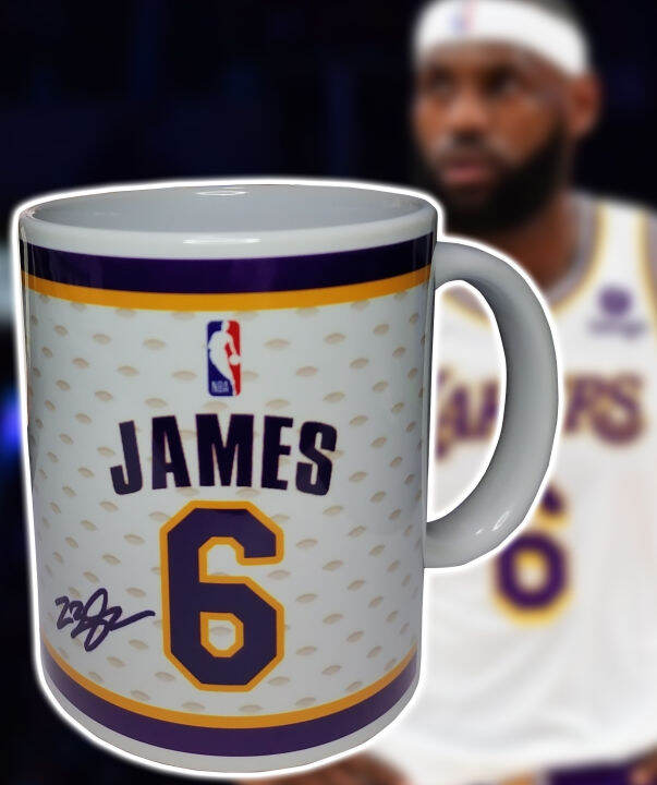 Lakers White NBA Ceramic Mug Lebron James 6 | Lazada PH