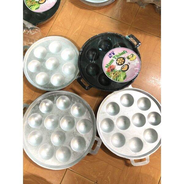 Khuôn bánh khọt gang trắng và chống dính có nắp 8 10 12 lổ khuôn bánh ...