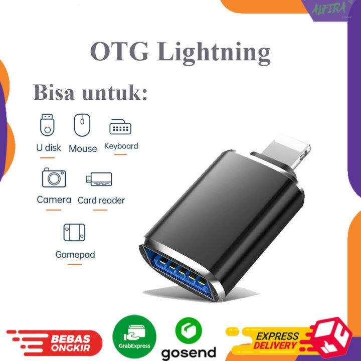Mini OTG LIGHTNING to USB Female OTG Adapter Praktis bisa dibawa kemana ...
