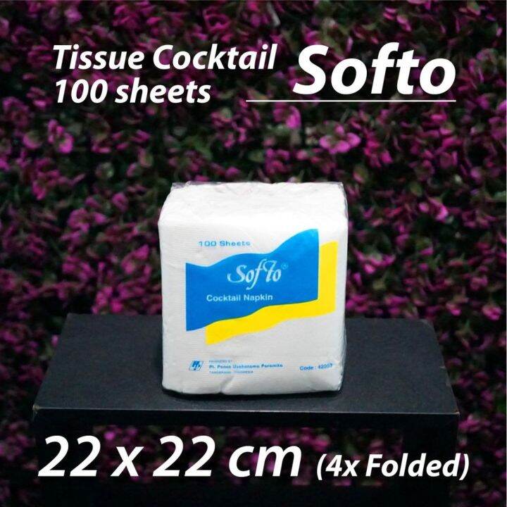 Tissue Softo Cocktail - Tissue Kue - Tissue Makan - 100 sheets | Lazada ...