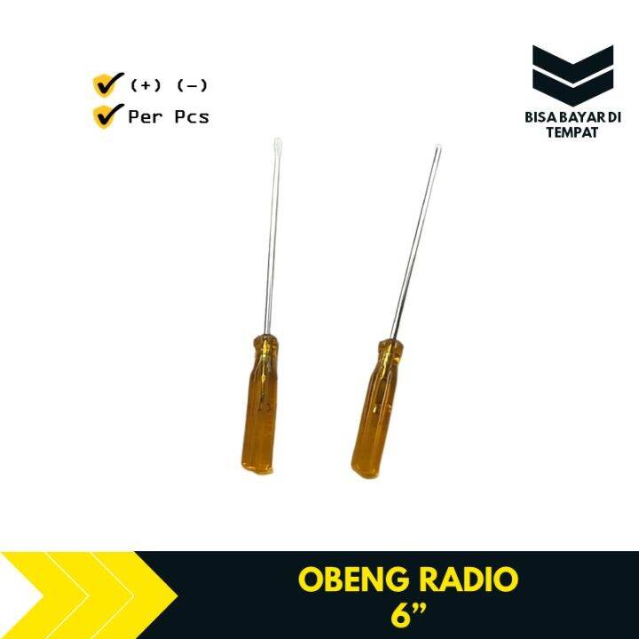Obeng Radio Kecil Screwdriver Kembang Plus Min Elektronik Panjang 6 ...