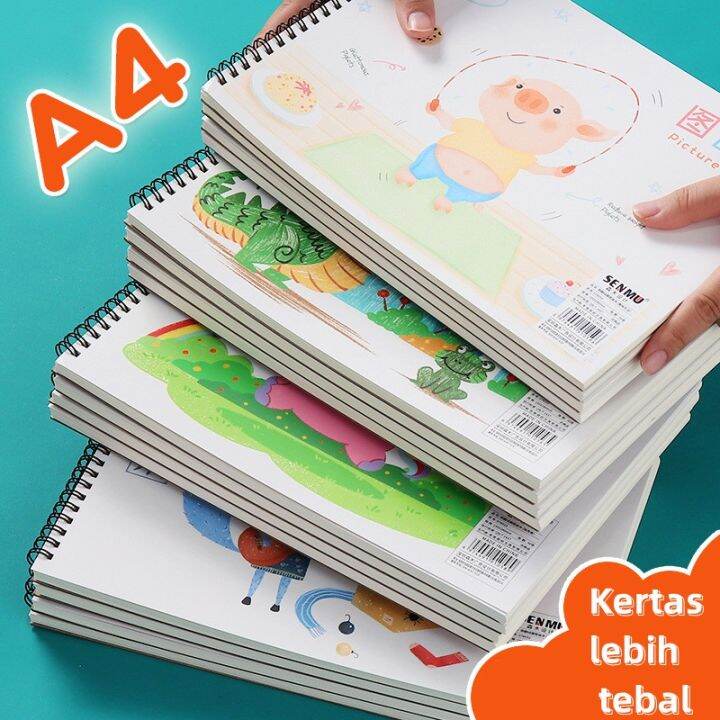 WaterColor Book Kertas Buku Lukis 30/50 Lembar Buku Gambar Desain ...