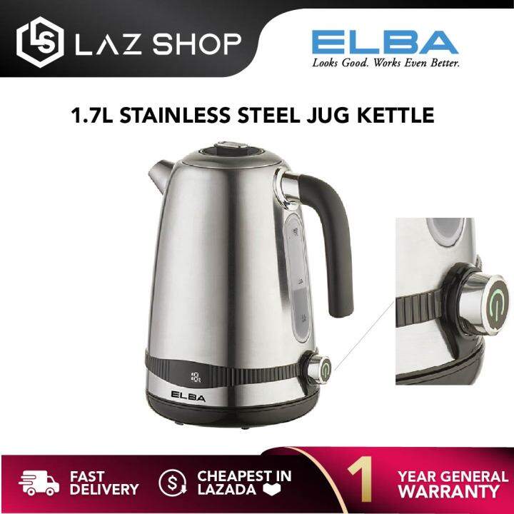 ELBA 1.7L STAINLESS STEEL JUG KETTLE EJK-K1763D(SS) WITH LED DISPLAY ...