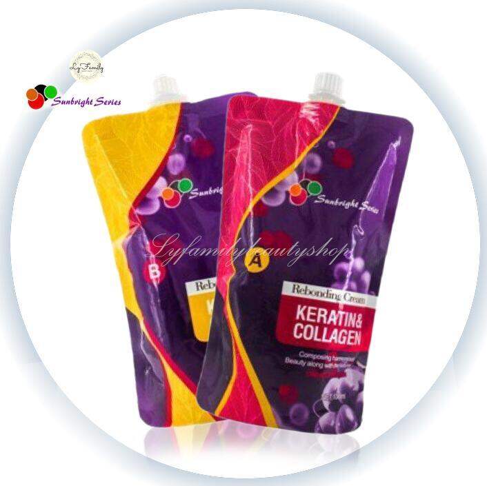 Sunbright Hair Rebonding Cream Keratin & Collagen 1000ml. Rebond ...