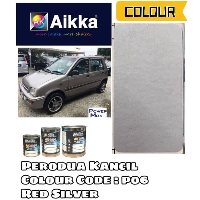AIKKA PERODUA P06 RED SILVER 2K CAR PAINT | Lazada