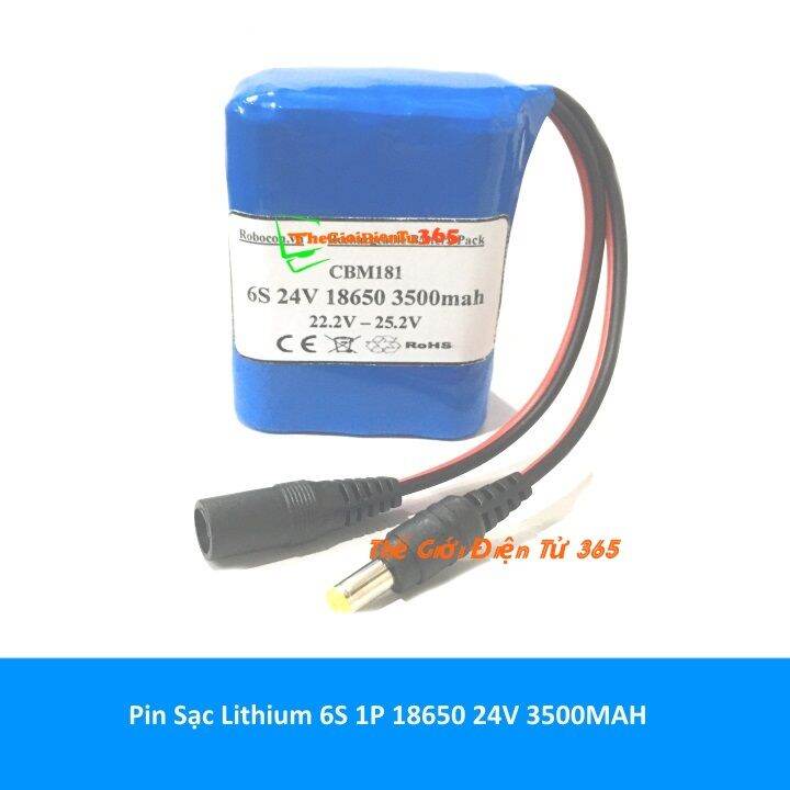 Pin sạc 24V Pin lithium 6S1P 18650 3500mah | Lazada.vn