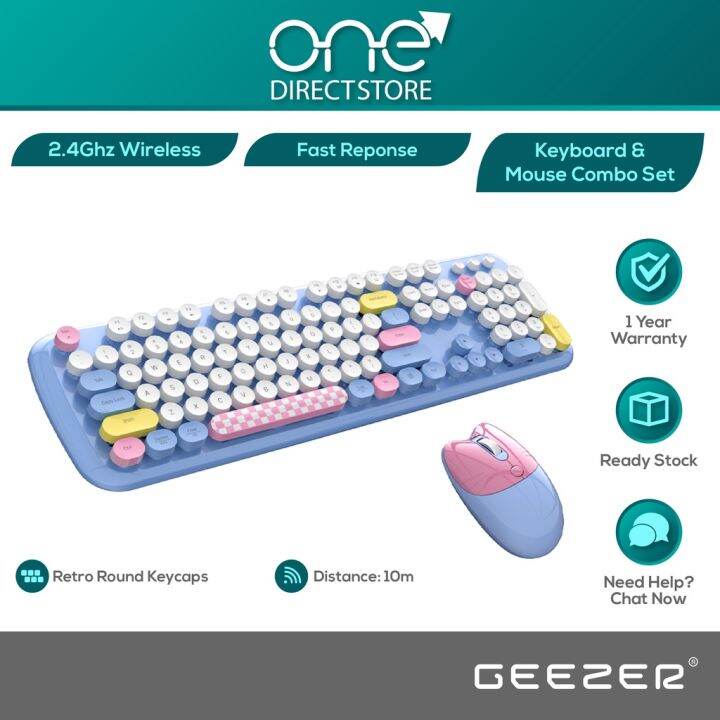 Geezer Zero 2 4ghz Wireless Keyboard And Mouse Combo Set Lazada