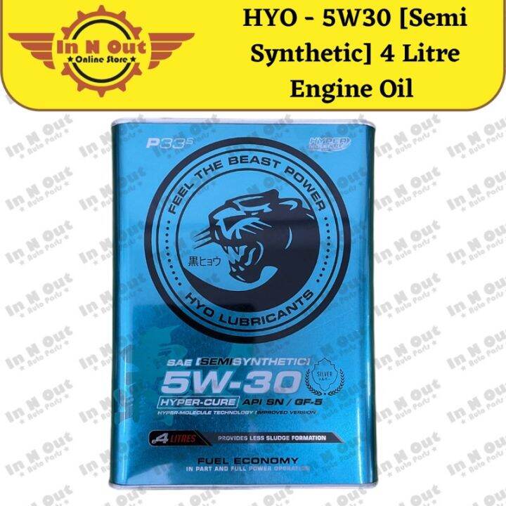 HYO - 5W30 4L [Semi Synthetic] Engine Lubricant Oil [API SN/GF-5] | Lazada