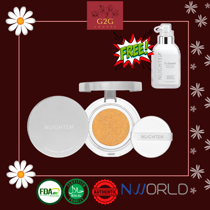 NLIGHTEN CC Cushion Waterproof Coverage Anti-Aging SPF 50 15 g (2023 ...