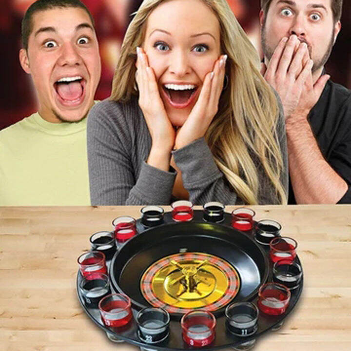 TGS 16 Holes Wine Glass Game Carousel Fill the Wine Glasses Put in the ...