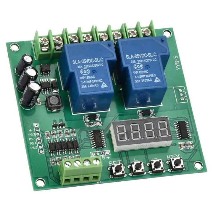 YYB-5 12V 24V Motor Forward / Reverse Control Board Two Relay Delay Timing Cycle Module Motor ...