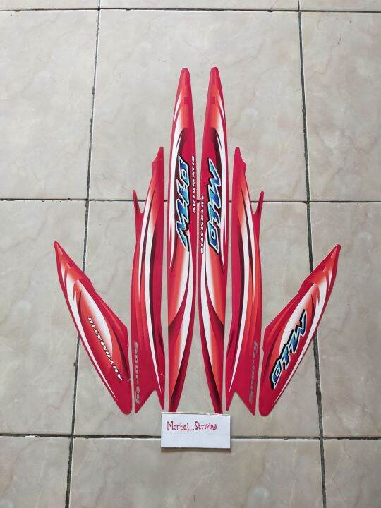 STIKER FULL SET STRIPING LIST BODY MOTOR MIO SPORTY TAHUN 2007 WARNA ...