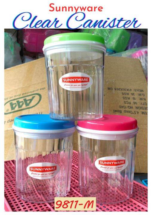 (#9811) Sunnyware Clear Canister Food Condiments Container | Lazada PH