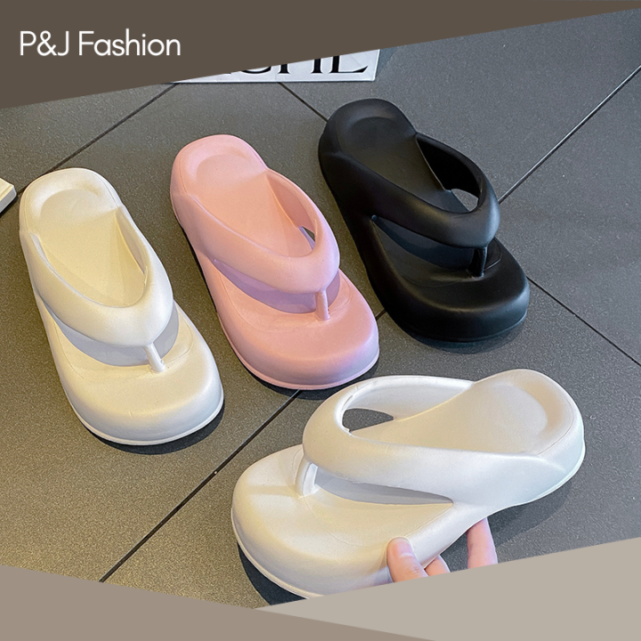 【P&J】Korean Cute Comfortable Soft Rubber Slippers EVA made (5cm sole ...