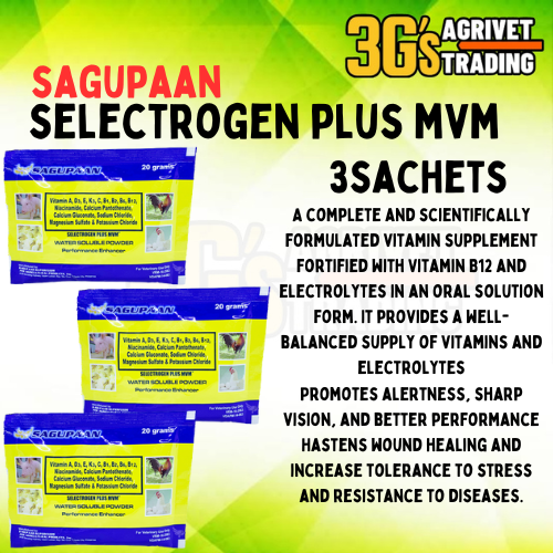 [3G AGRIVET] SAGUPAAN SELECTROGEN PLUS MVM / WATER SOLUBLE POWDER ...