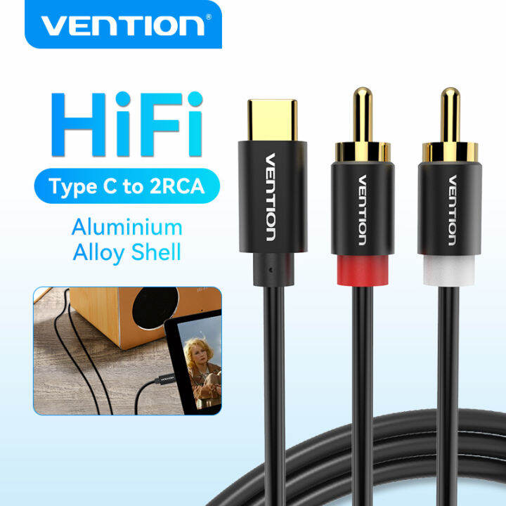 Vention Type C to 2RCA Hi-Fi USB-C to Audio Cable Male to Male for ...