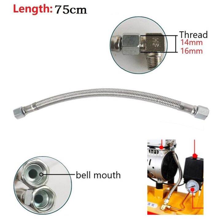 750mm 30inch Air Compressor Tube Flexible Hose Air Pump Check Valve ...