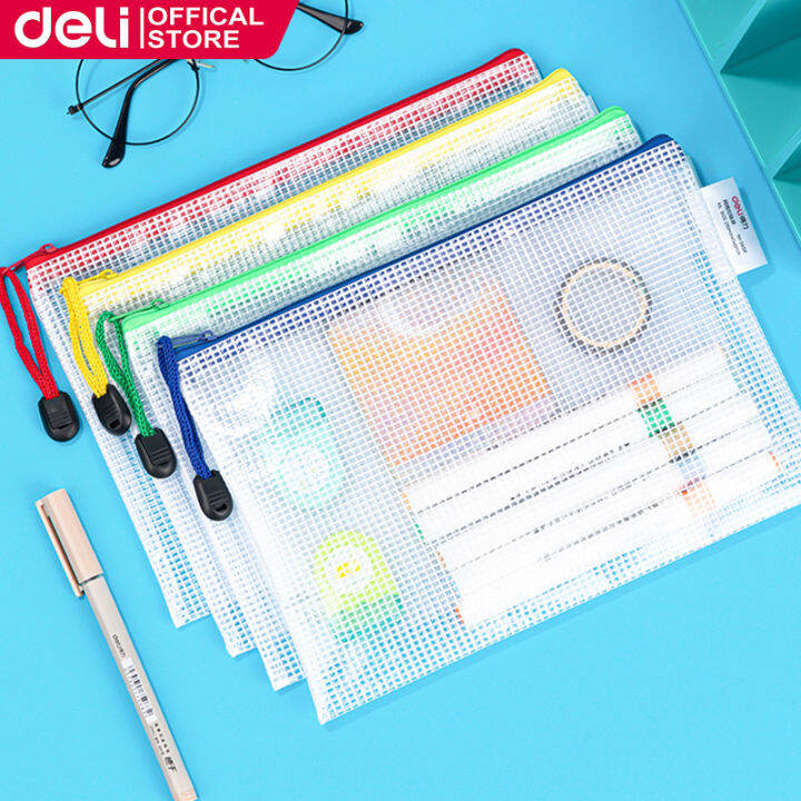 Deli A5 Transparent Stationery Bag Plastic Frosted Bags Pencil Case PVC ...